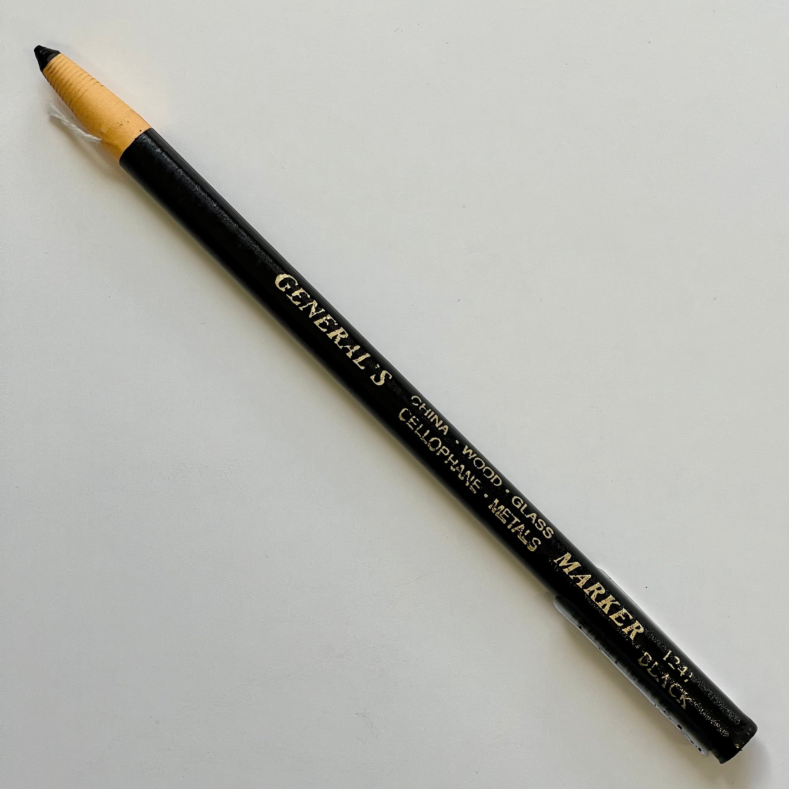 Paper Wrapped China Marker Pencil - BLACK (Chinagraph) – Seymour Art ...